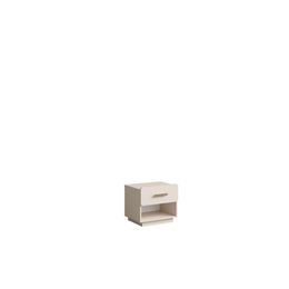Nachttisch Home Affaire, B:52,8cm H:48,2cm T:44cm, beige, Schlafzimmer, Tische, "CLAREI 2er Set, Nachttischen mit 1 Schublade, Ma&szlig;e B/H/T: 53/48/44