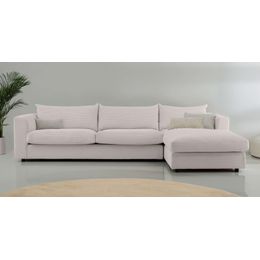 Ecksofa, B:297cm H:77cm T:186cm, beige, LeGer Home by Lena Gercke, 100% Polyester, Wohnzimmer, Sofas, "Avelina", Breite 297 cm, in Cord- und