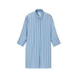 Madeleine Mode MADELEINE Damen Hemdbluse "Hemd Langes Hemd mit Webstreifen und 3/4-&Auml;rmeln", wei&szlig;, Gr. 34, Obermaterial: 60% Viskose CV. 20% Polyamid PA. 20%