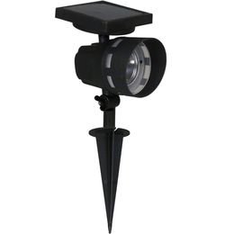 Gartenstrahler Luxform, schwarz, Leuchten, "Solar-Intelligente Hybrid-Erdspie&szlig;leuchte -Montana", F&uuml;r den Au&szlig;enbereich geeignet IP33