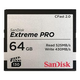 Sandisk Speicherkarte "CFast Extreme Pro 2.0", 64 GB, grau, Speicherkarten