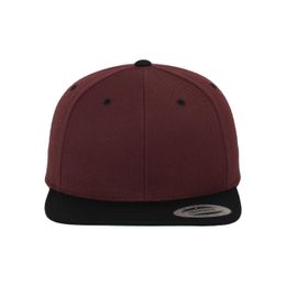 Flexfit Damen Flex Cap "Flexfit Unisex Classic Snapback 2-Tone"maroon, schwarz, unifarben, 80% Polyacryl, 20% Wolle, Caps