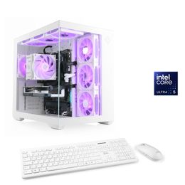 CSL PC "Vitrum Advanced V24537", Microsoft Windows 11 Home (64 Bit), 16 GB RAM 500 GB SSD, wei&szlig;, Desktop-PCs