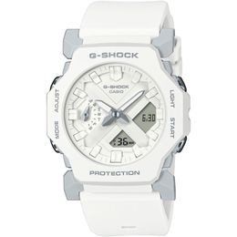 Casio G-SHOCK Herren Chronograph, weiß, Armbanduhren, Quarzuhr, Armbanduhr, Herrenuhr, Resinarmband, automatischer Kalender