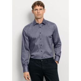 OLYMP Herren Businesshemd "Level Five body fit", blau, Gr. 38, Obermaterial: 97% Baumwolle, 3% Elastolefin, Hemden, mit floralen kontrastfarbigen