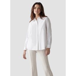 Lecomte Damen Klassische Bluse "Bluse", weiß, Gr. 42, unifarben, 71%Baumwolle 26%Polyamid 3%Elastan, Blusen