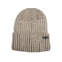 Chillouts Herren Beanie "Stan Hat", beige, meliert, unifarben, Strick, Kunstfaser, M&uuml;tzen, mit robustem Strickmuster