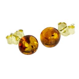 OSTSEE-SCHMUCK Damen Paar Ohrstecker "OSTSEE-SCHMUCK Ohrstecker Klassisch 7 mm", 7mm, Gelbgold 585, gelb, Gelbgold 585, Ohrringe