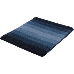 Badematte Meusch, H:23mm, blau, Kunstfaser, Badematten, "Palace", Badteppich, gestreift, mit Farbverlauf, waschbar