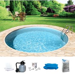 Rundpool MY POOL BWT, H:150cm &Oslash;:400cm, beige, Schwimmbecken, "mit sandfarbener Folie f&uuml;r den Karibik Look", H&ouml;he 150 cm, in versch. Gr&ouml;&szlig;en verf&uuml;gbar