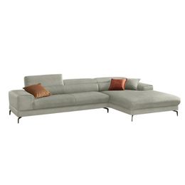 Ecksofa W.Schillig, B:343cm H:70cm T:193cm, grau, Chenille-Flachgewebe R66 (85% Polyester, 15% Nylon), Wohnzimmer, Sofas, "piedroo, Designsofa mit