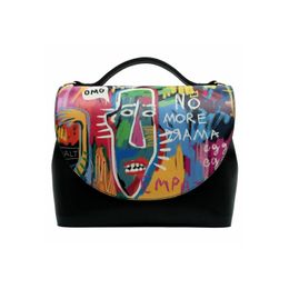 DOGO Damen Henkeltasche "Handy Umh&auml;ngetasche No More Drama Schultertasche", schwarz, Lacklederimitat, Taschen, Handgefertigt