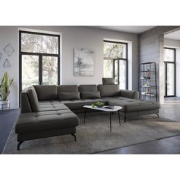 Sit & More Wohnlandschaft SIT & MORE, B:332cm H:84cm T:226cm, braun, Sofas, "Bendigo U-Form", inklusive Sitztiefenverstellung, Bodenfreiheit 12 cm, in 2