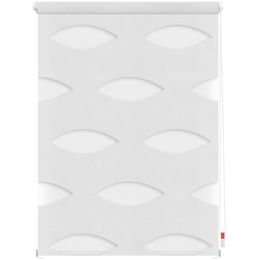 Doppelrollo, B:45cm H:150cm, wei&szlig;, LICHTBLICK ORIGINAL, Polyester, Rollos, "Duo Rollo Klemmfix Ellipse", im Fixma&szlig;