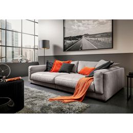 Big-Sofa 3C CANDY, B:294cm H:85cm T:150cm, silber, 100% Leder, Sofas, "Karalis mit extra gro&szlig;er Sitztiefe, elegantes Mega Sofa zum Relaxen", auch in
