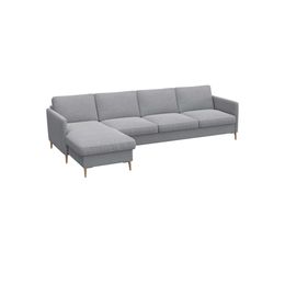 Ecksofa FLEXLUX, B:280cm H:85cm T:159cm, grau, 100% Polyester, Wohnzimmer, Sofas, "Fiore, super Sitzkomfort durch Kaltschaum im Sitz, L-Form",