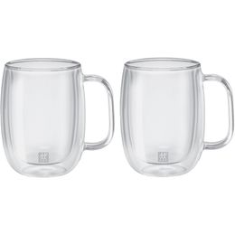 Zwilling Gläser-Set "Sorrento Plus", 11,5cm, 350ml, 2 Stk., transparent, Trinkgefäße, Doppelwandig, Borosilikatglas, 2-tlg., je 350 ml
