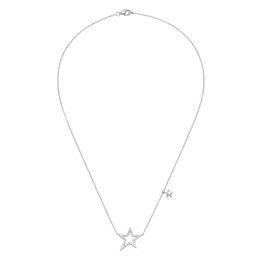 Smart Jewel Damen Collier "mit Sternen und Zirkonia, Silber 925", 45cm, Silber 925 (Sterlingsilber), silber, Silber 925 (Sterlingsilber), Halsketten
