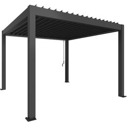 Pergola BioHort, B:367,5cm T:367,5cm, grau, Garten, Pergolen, "3,5x3,5 m, verschiedene Farben", 367,5x367,5x264 cm, ausgezeichnet mit dem Red Dot
