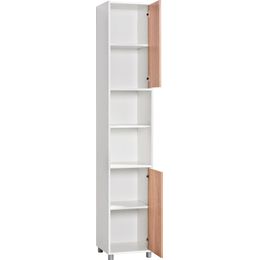 Hochschrank Procontour, B:35cm H:192cm T:34cm, wei&szlig;, Holzwerkstoff, Badezimmer, Schr&auml;nke, "Betty", Breite 35 cm mit 6 F&auml;cher
