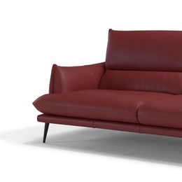 2,5-Sitzer Egoitaliano, B:210cm H:90cm T:95cm, rot, Leder, Sofas, "FUNNY, hochwertiges und aktuelles Design, bequeme R&uuml;ckenlehne", toller Sitzkomfort