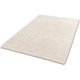 Sch&ouml;ner Wohnen Kollektion Wollteppich, B:70cm H:18mm L:140cm, wei&szlig;, SCH&Ouml;NER WOHNEN-KOLLEKTION, Wolle, Teppiche, "Poppy 6024", hochwertiger Handweb, Wolle, Wohnzimmer, Sch&ouml;ner