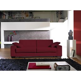 Schlafsofa Bali, B:232cm H:83cm T:100cm, rot, Wohnzimmer, Sofas, "Norwalk, Dauerschläfer", in 140er und 160er Breite, 3 Varianten, auch mit
