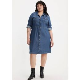 LEVI'S® PLUS LEVI'S PLUS Damen Jeanskleid "Western Dress", blau, Gr. 4XL, Denim/Jeans, Obermaterial: 60% Lyocell, 40% Baumwolle, Kleider