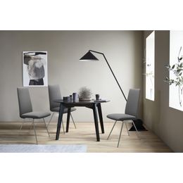 Polsterstuhl stressless, B:57cm H:105cm T:60cm, grau, Microfaser DINAMICA (88% Polyester, 12% Polyurethan), Esszimmer, St&uuml;hle, "Laurel", High Back,