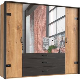 Kleiderschrank wimex, B:250cm H:218cm T:58cm, beige, Schlafzimmer, Schr&auml;nke, "Detroit by fresh to go"