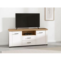 TV-Board Home Affaire, B:161cm H:66,5cm T:41cm, braun, MDF, Spanplatte, Sideboards, "Valencia"