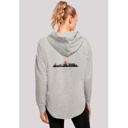 F4NT4STIC Damen Kapuzenpullover "Oversize Escape Discover the World Asian Town", grau, Gr. XS, Obermaterial: 100% Baumwolle, Pullover, Premium