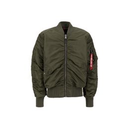 Herren Bomberjacke "MA-1 OS Puckered", grün, Gr. M, Alpha Industries, Obermaterial: 100% Nylon, Lining/Füllung: 100% Polyester, Jacken