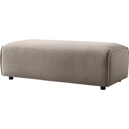 Hocker, B:130cm H:44cm T:62cmgreige, LeGer Home by Lena Gercke, 100% Polyester, Wohnzimmer, Hocker, "PIARA, Polsterhocker mit Kedernaht, Cord,
