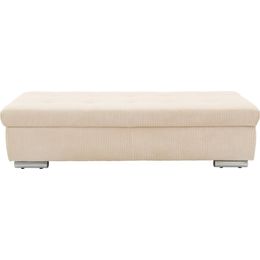 Hocker DOMO collection, B:161cm H:41cm T:60cm, beige, 100% Polyester, Wohnzimmer, Hocker, "Treviso XXL: B/T/H: 161/60/41 cm", mit Stauraum, auch in
