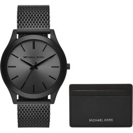 Michael Kors Herren Quarzuhr "SLIM RUNWAY", schwarz, Armbanduhren, Armbanduhr, Herrenuhr, ideal als Geschenk, Edelstahlarmband