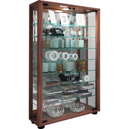 Vitrine Vcm, B:59cm H:91cm T:18cmkern, nussbaum, Obermaterial: 100% Holz Wood., Wohnzimmer, Schränke, "Vcm Glasvitrine stehend Vitrine Glas mit