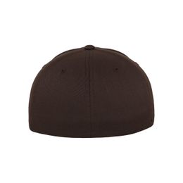 Flexfit Flex Cap "Flexfit Flexfit Wooly Combed Youth", braun, unifarben, 63% Polyester, 34% Baumwolle, 3% Elasthan, Caps