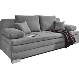 Jockenh&ouml;fer Schlafsofa, B:203cm H:85cm T:106cm, grau, JOCKENH&Ouml;FER GRUPPE, Luxus-Microfaser (100% Polyester), Jugendzimmer, Sofas, "Lindau", inklusive Bettkasten