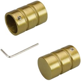 Gardinenstangen-Endst&uuml;ck Liedeco, L:3,5cm &Oslash;:1,6cm, gold, Gardinenstangenendst&uuml;cke, "Zylinder", f&uuml;r Gardinenstangen &Oslash; 16 mm