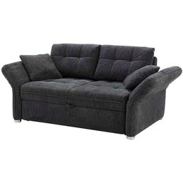 Jockenhöfer Schlafsofa, B:147cm T:105cm, schwarz, JOCKENHÖFER GRUPPE, Korpus: 100% Polyester;Kissen: 100% Polyester, Sofas, "Leon, mit Schlaf- und