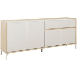 Sideboard GAMI, B:186cm H:77cm T:41cm, grau, Spanplatte, Wohnzimmer, Sideboards, "Lenk", Elegantes und praktisches Aufbewahrungsbuffet