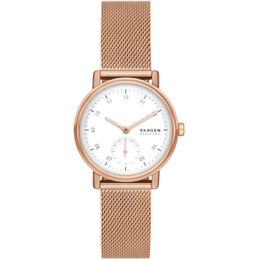 Skagen Damen Quarzuhr "KUPPEL LILLE", rosa, Armbanduhren, Armbanduhr, Damenuhr, dezentrale Sekunde, Edelstahlarmband