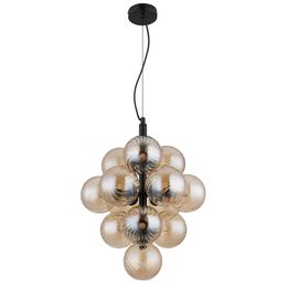 Globo LIGHTING Pendelleuchte "CONOR", 13, Ø 39,5cm, 1 Stk., gelb, Esszimmer, Leuchten, Hängeleuchte, Hängelampe, Glas, Wohnzimmer, Essbereich