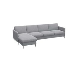 Ecksofa FLEXLUX, B:280cm H:85cm T:159cm, grau, 100% Polyester, Wohnzimmer, Sofas, "Fiore, super Sitzkomfort durch Kaltschaum im Sitz, L-Form",