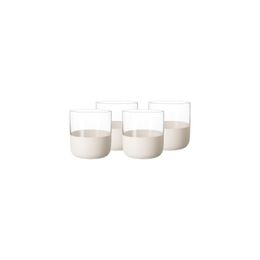 Villeroy & Boch VILLEROY & BOCH Schnapsglas "Shotgläser Manufacture Rock 80 ml 4er Set weiß-transparent", weiß, Trinkgefäße