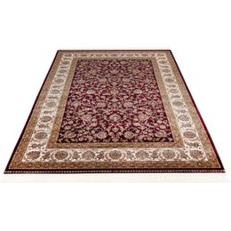 Teppich Obsession, B:300cm H:8mm L:400cm, rot, Viskose, Wohnzimmer, Teppiche, "My Babylon of Obsession 300", Kurzflor, Orient-Optik, mit Fransen,