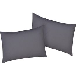 Kissenbezug bellana, B:60cm L:40cm, grau, Baumwolle, Obermaterial: 100% Baumwolle, Kissenbez&uuml;ge, "Mako-Jersey-Exclusiv", aus reiner Baumwolle