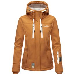 Marikoo Damen Softshelljacke "Kleine Zicke", braun, Gr. S, Obermaterial: 98% Polyester, 2% Elasthan, Innenseite: 100% Polyester, Jacken, sportliche
