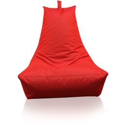 Sitzsack Kinzler, B:100cm H:80cm, rot, Polyester, Kinderzimmer, Sitzsäcke, "Lounge", Loungesessel, Uni Farben, mit Rückenlehne, Outdoor geeignet